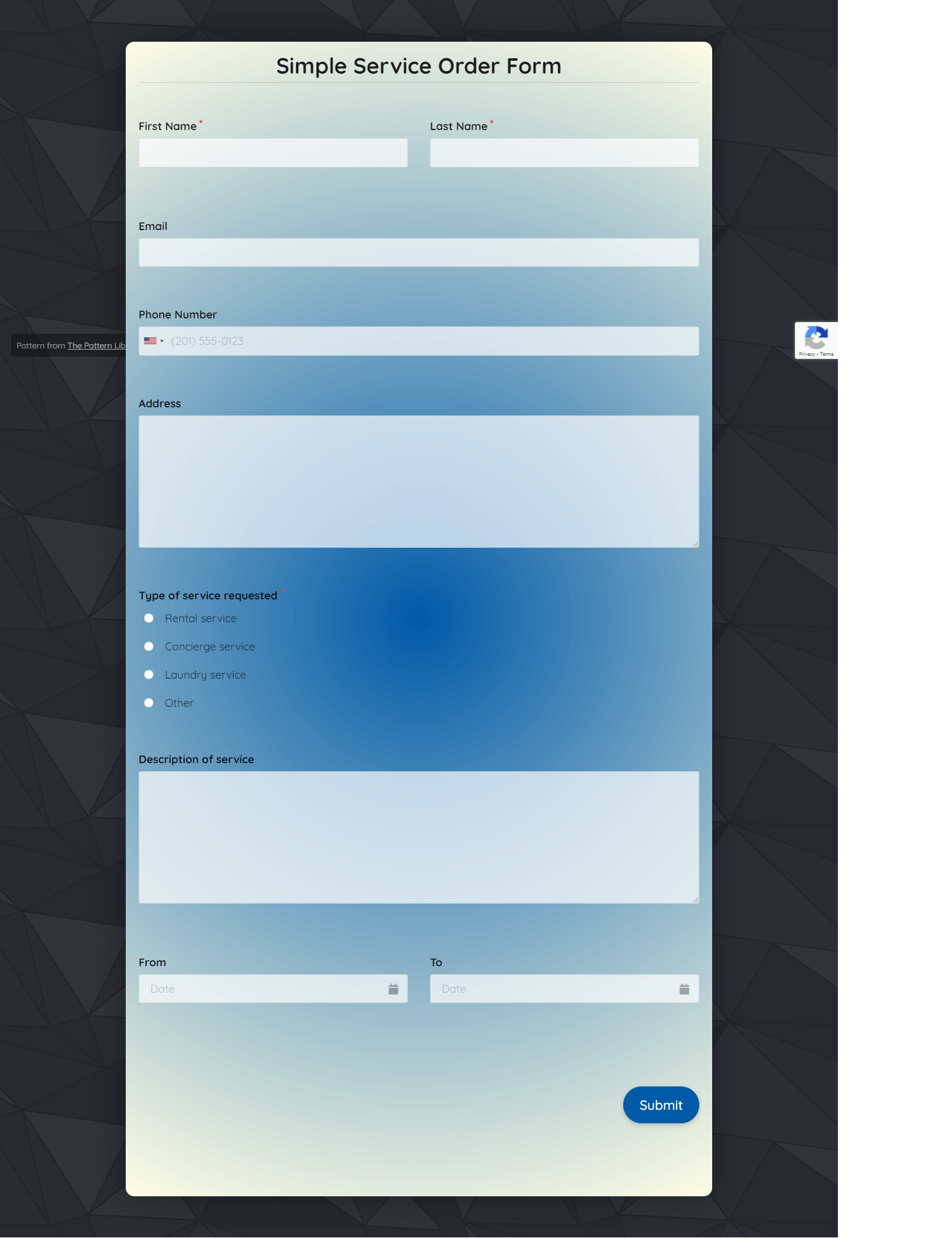 Simple Service Order Form Template | Formplus
